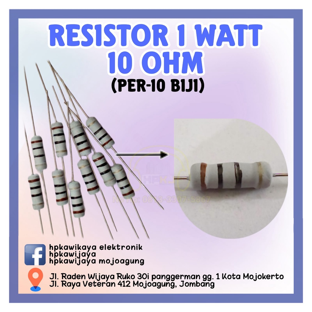Jual ( 40PCS ) RESISTOR 1 WATT 10 OHM 1watt 10 ohm R 1 watt 10ohm | Shopee Indonesia