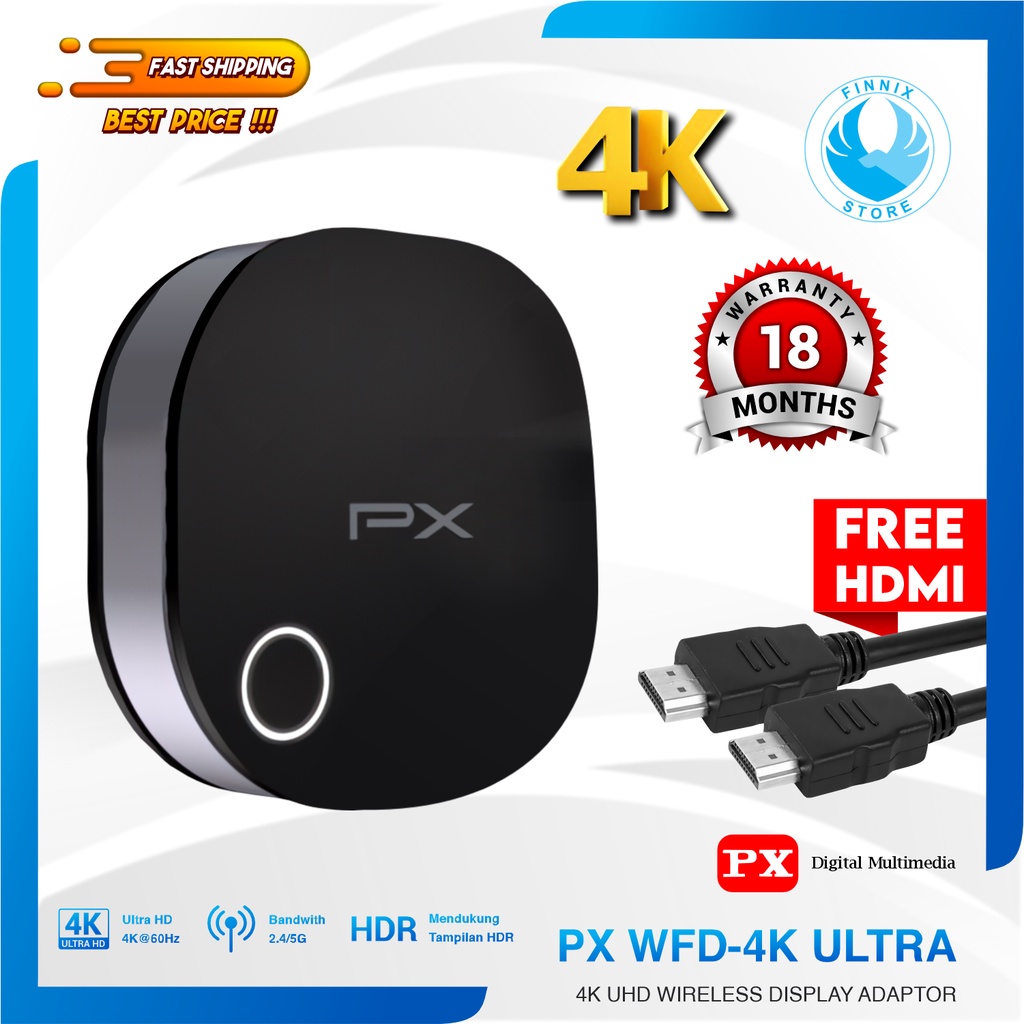 Jual PX WFD-4K ULTRA HDMI Wireless Display Audio Video Receiver TV 4K ...