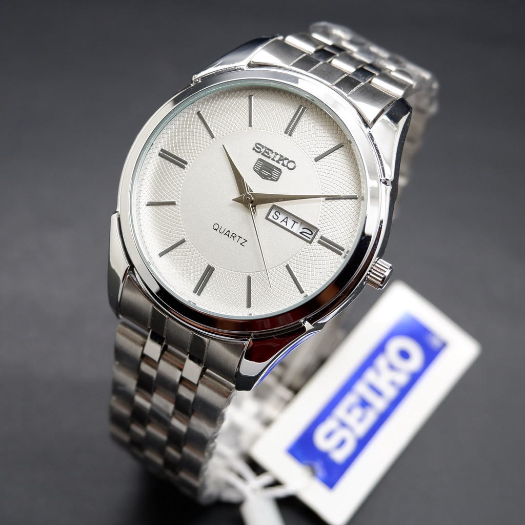 Jual Jam Tangan Pria Seiko 5 Rantai Analog Balok 2 | Shopee Indonesia