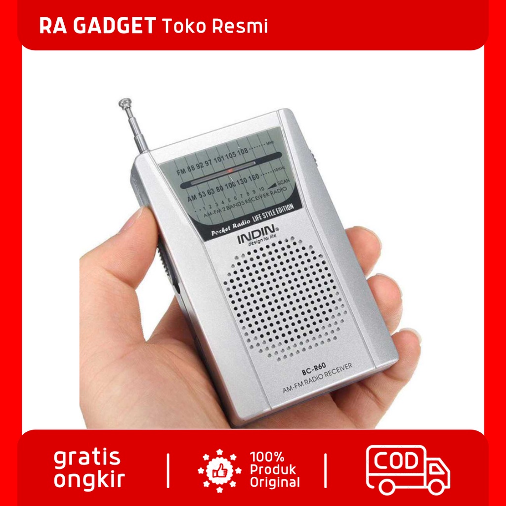 Jual Radio FM AM Pocket Mini Telescopic Antenna with Speaker / Am Fm ...