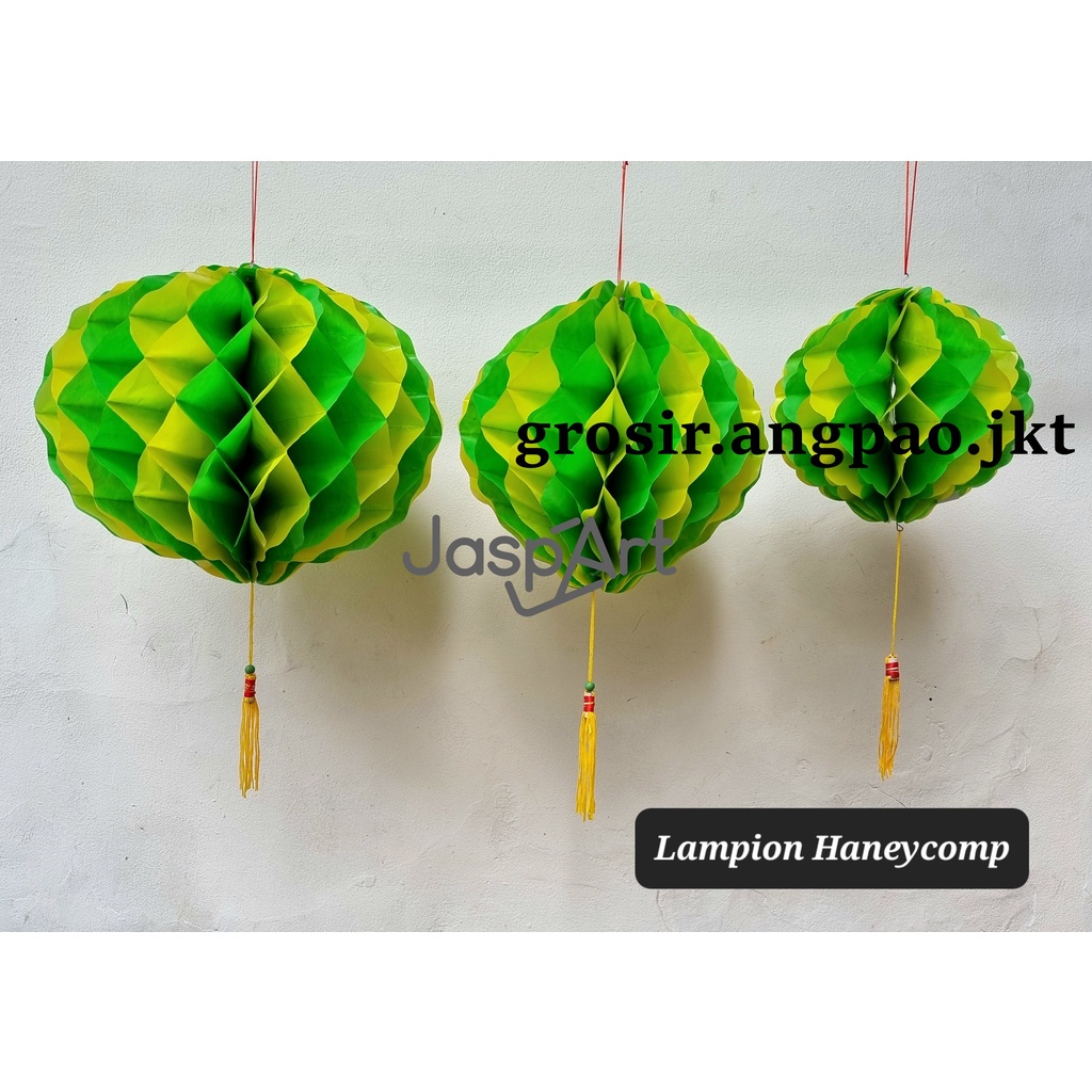 Jual LAMPION LEBARAN LAMPION IDUL FITRI LAMPION HIJAU KUNING LAMPION HONEYCOMB LEBARAN DEKORASI ...