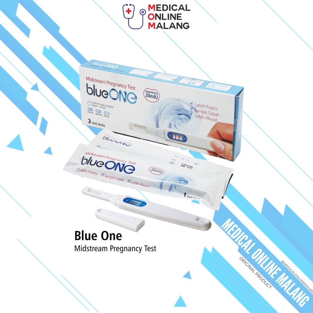 Jual BLUE ONE MIDSTREAM PREGNANCY TEST / ALAT TEST KEHAMILAN ONEMED ...