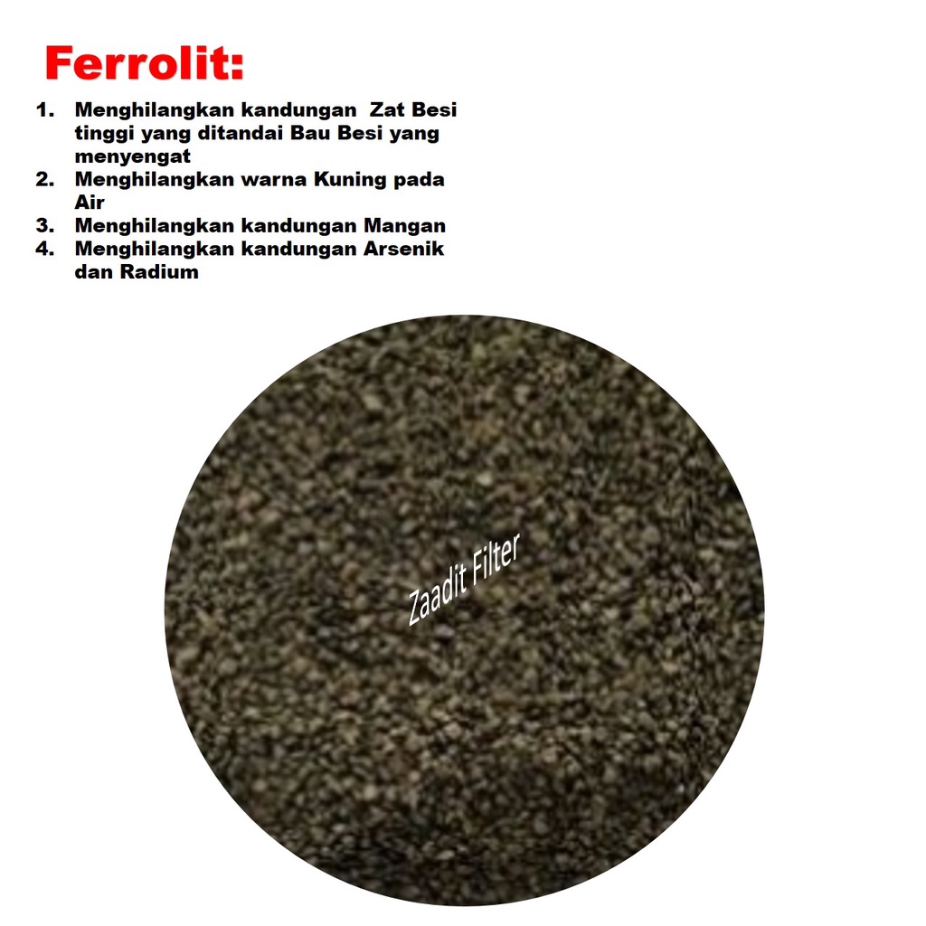 Jual Ferrolite GrennSand 1 Kg Media Filter Air Saringan Air Penjernih ...