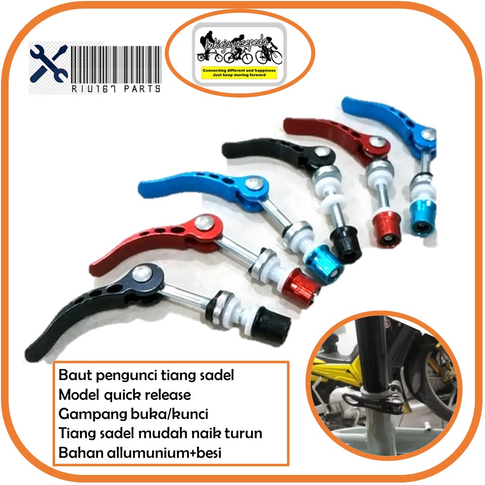 Jual RIU167 Baut pengunci tiang sadel / seat post model Quick release ...