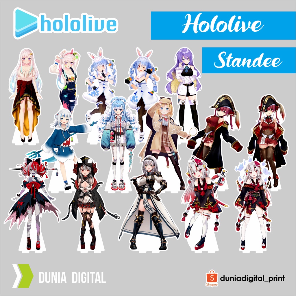 Jual Standee Hololive Akrilik UV | Acrylic Stand Action Figure Gawr Gura Pekora Kobo Kanaeru ...
