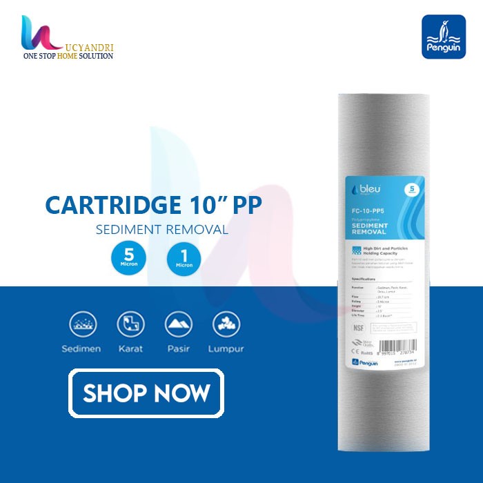 Jual Filter Air Penguin PP Sedimen 10" Cartridge Saringan Air - Sedimen ...