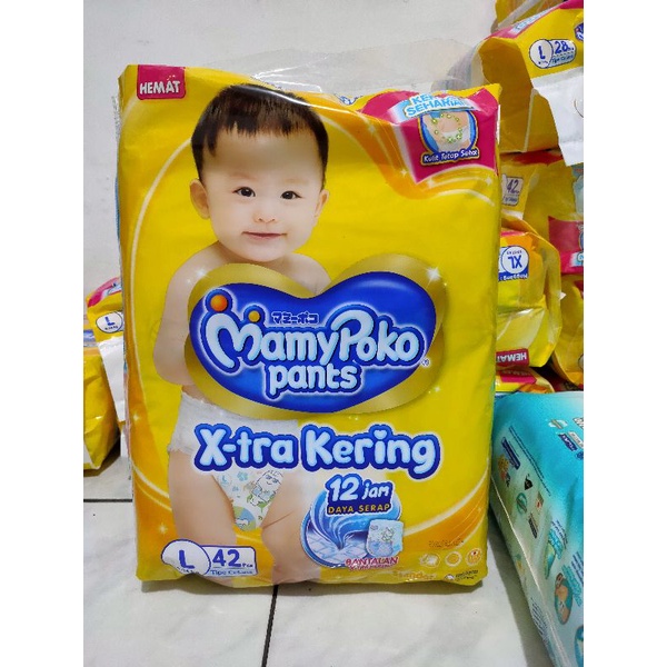 Jual Mamy Poko X-tra Kering L42 | Shopee Indonesia