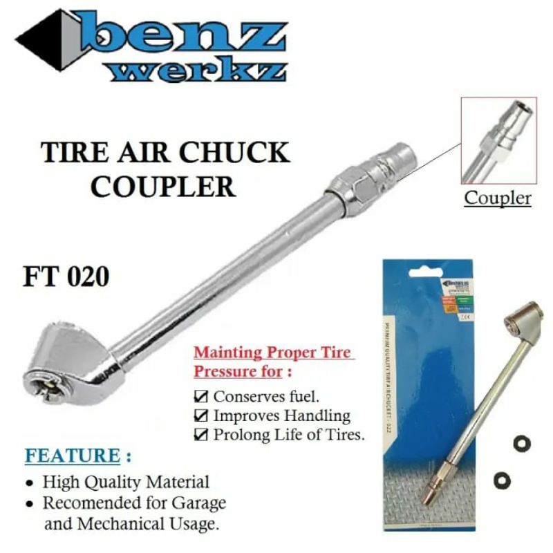 Jual Tire Air Chuck Coupler Benz FT020 Alat Pengisi Angin Ban Air Chuck ...