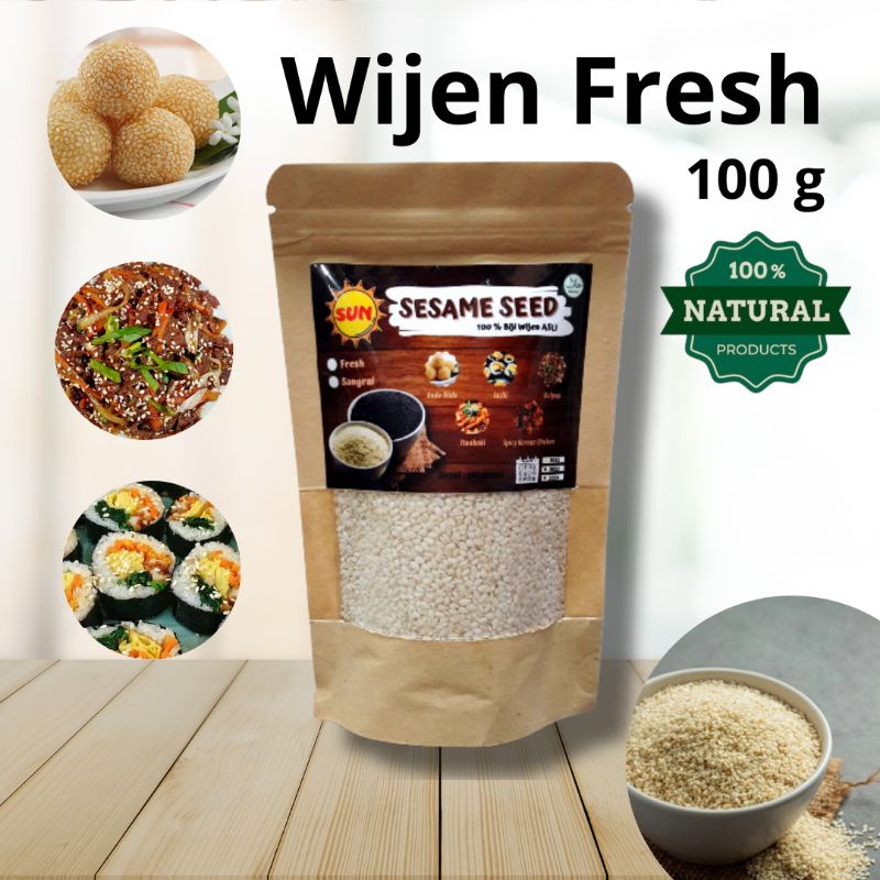 Jual Wijen Wijen putih Biji wijen Biji wijen putih Wijen 100 gram ...