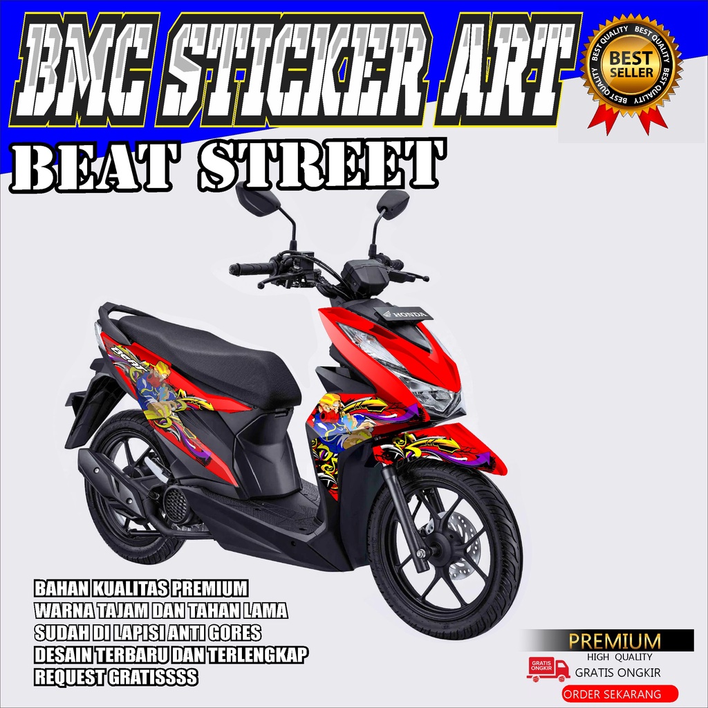 Jual sticker decal honda new beat 2020-2022 beat street/sticker honda ...