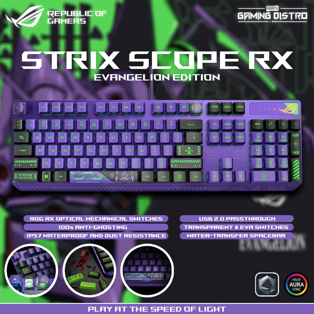Jual Keyboard Gaming ASUS ROG Strix Scope RX EVA Edition Optical ...