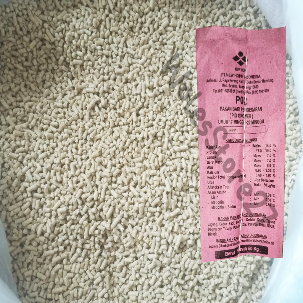 Jual 1 Kg Pur Gemuk Umur 17-22 Minggu NEW HOPE Voer PO2 Babi Pakan ...