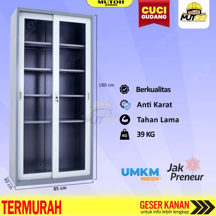 Jual Lemari Arsip Lemari Besi Filing Cabinet Termurah - Sliding Kaca ...