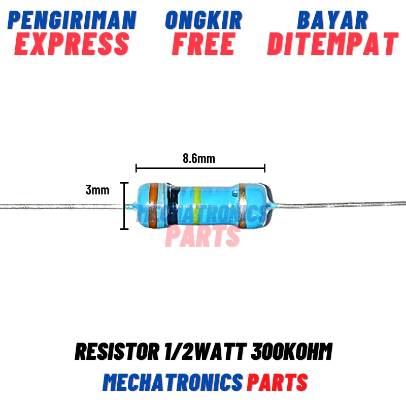 Jual RESISTOR 1/2WATT 300K OHM | Shopee Indonesia