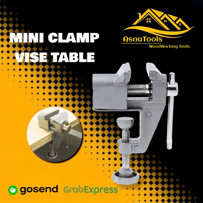 Jual Terlaris Mini Vise Clamp Meja Klem Catok Vise Table Alumunium Penjepit Benda | Shopee Indonesia