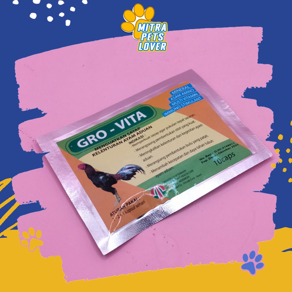 Jual OBAT MEMPERKUAT OTOT AYAM - GRO VITA 10 KAPSUL GROVITA MEMPERKUAT ...
