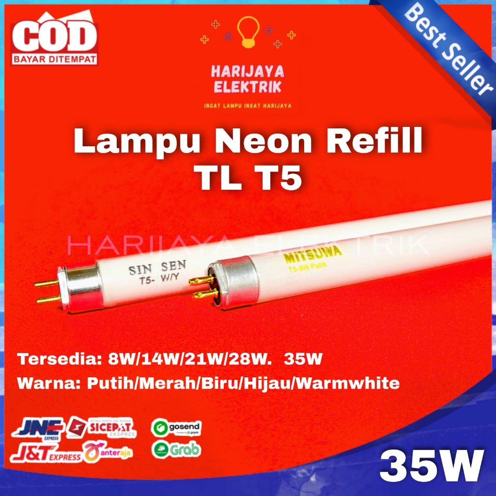 Jual MITSUWA/SHERATON/TX/TAZEN/HERATON LAMPU TL NEON T5 REFILL 35 WATT ISI REFIL LAMPU ETALASE ...