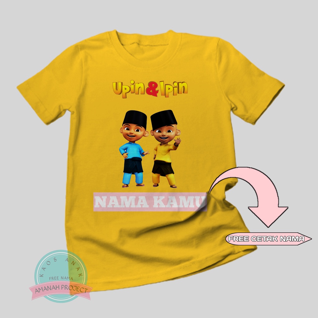 Jual Kaos Anak Custom Gambar Upin Ipin Ramadhan Baju Unisex Bahan Premium Cotton Combed 30s ...