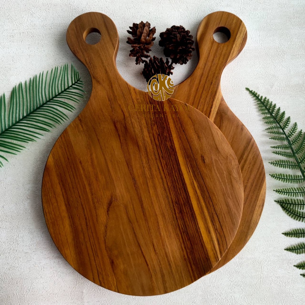 Jual Talenan Kayu Bulat (FREE UKIR NAMA/LOGO) | Talenan Kayu Jati ...