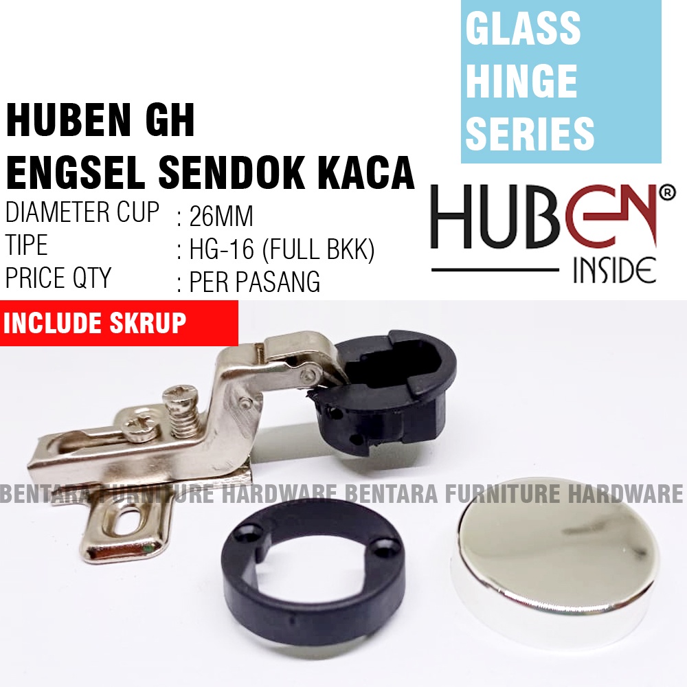 Jual HUBEN GH SERIES - 26 MM ENGSEL KACA PINTU ENGSEL SENDOK STANDAR ...