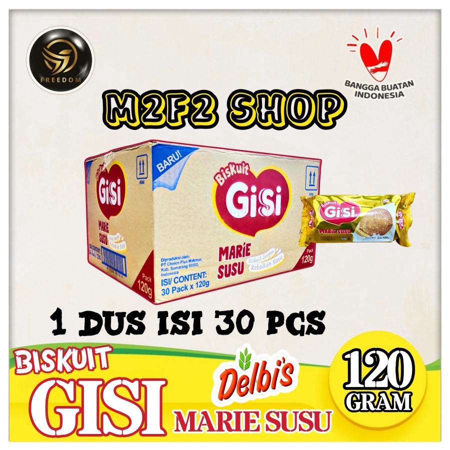 Jual Delbis Biskuit Gisi Marie Susu Rasa Original - 120 gr (Kemasan ...