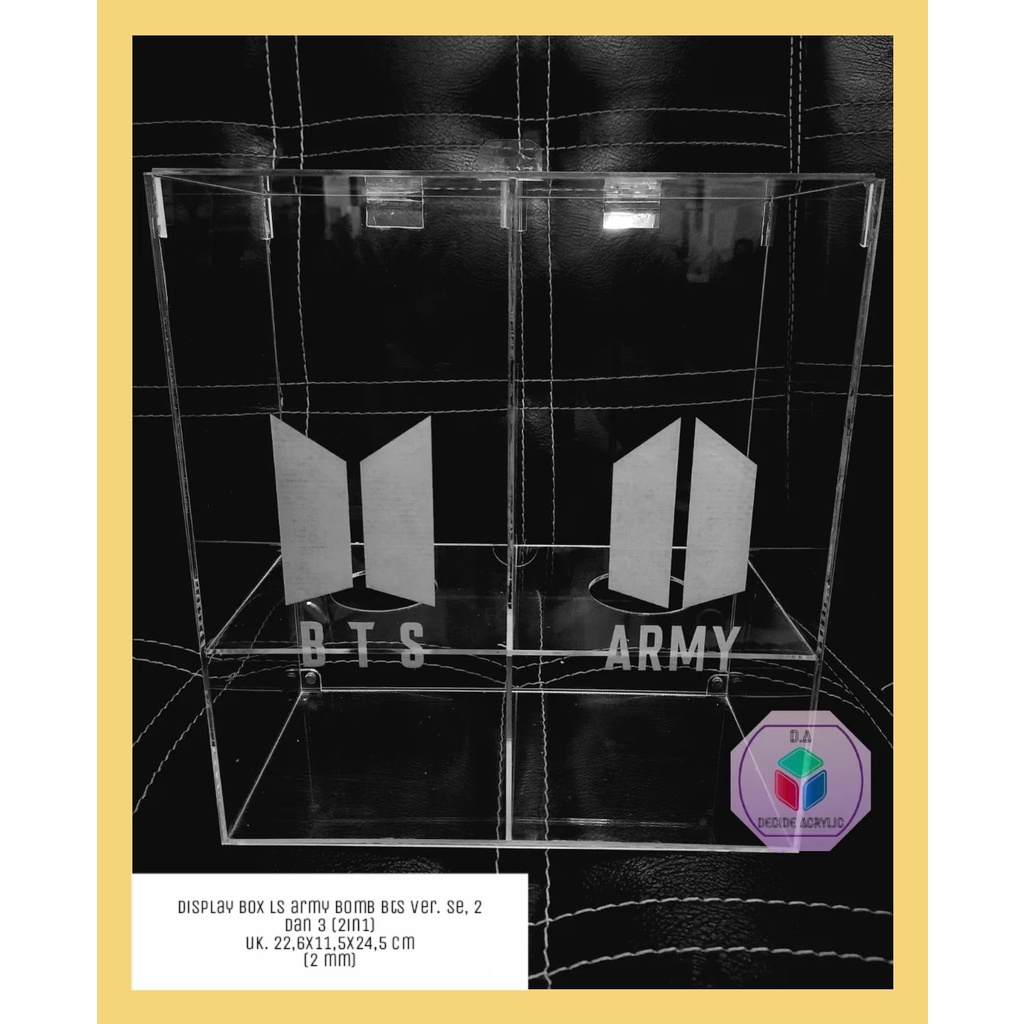 Jual Decide Acrylic Akrilik Kotak Box Display Lightstick Army Bomb BTS ...
