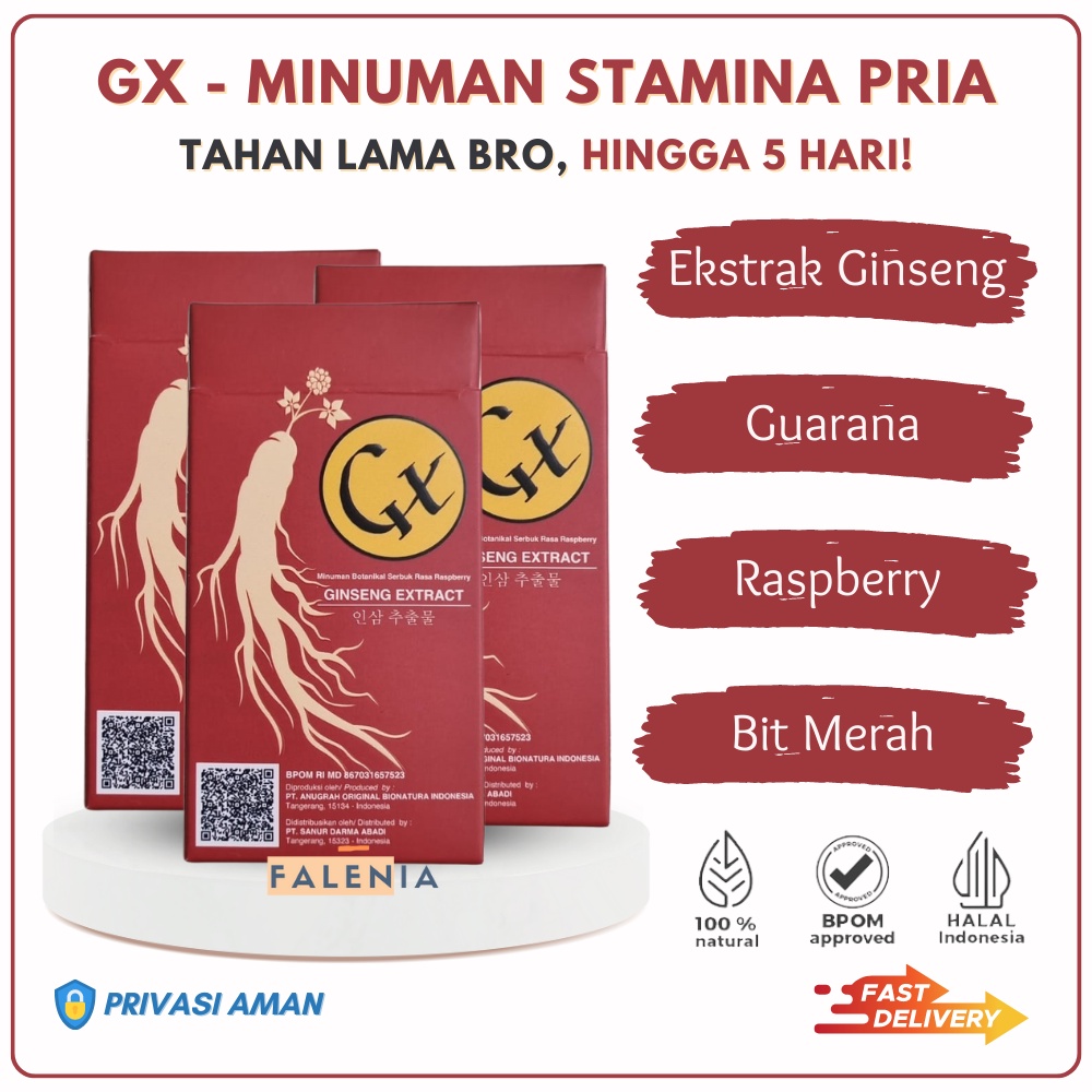 Jual [BUY 1 GET 2] GX Minuman Ekstrak GINSENG / Minuman Ginseng Penambah Stamina Pria Dewasa ...