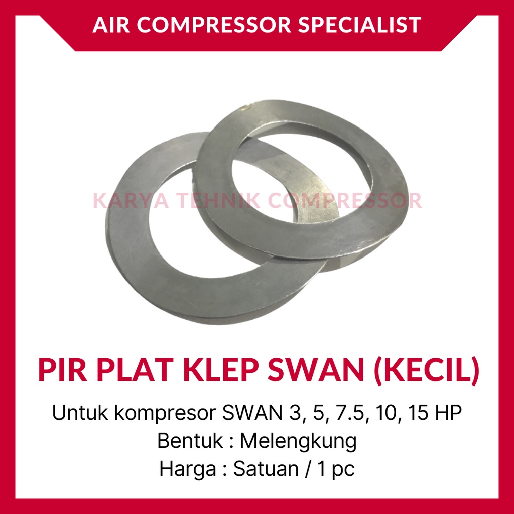 Jual Pir Plat Klep Kecil / Valve Spring Kompresor Udara SWAN 3 HP 5 HP ...