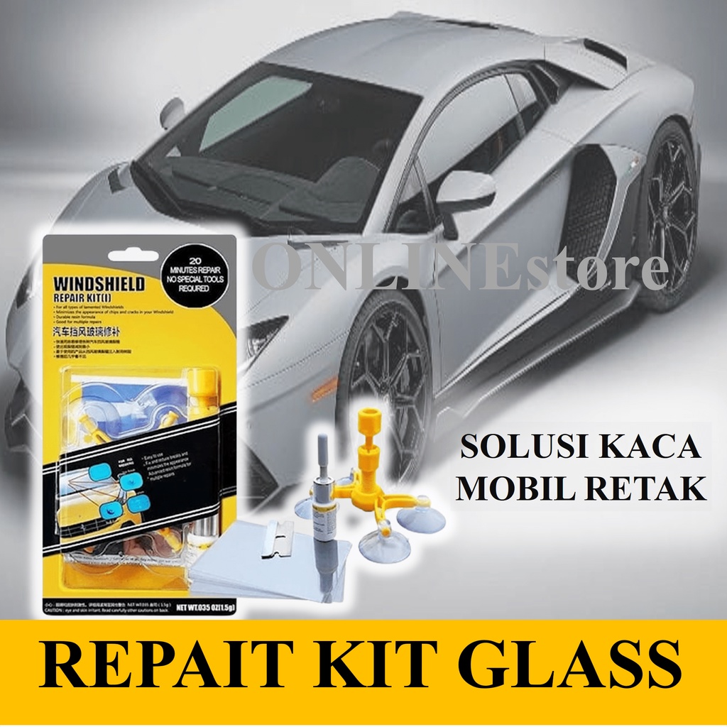 Jual Lem Perbaikan Kaca Mobil Aquarium Retak Tanpa Bekas Repair Kit ...