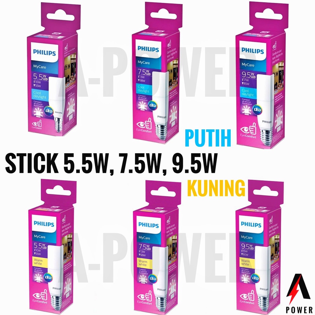 Jual Philips - Lampu LED Stick 5.5W / 7.5W / 9.5W (Putih/Kuning ...