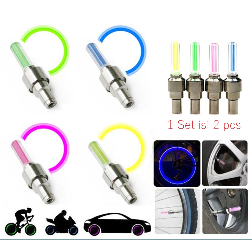 Jual Tutup Pentil Lampu LED Roda Ban Sepeda Motor Mobil Fireflys ...