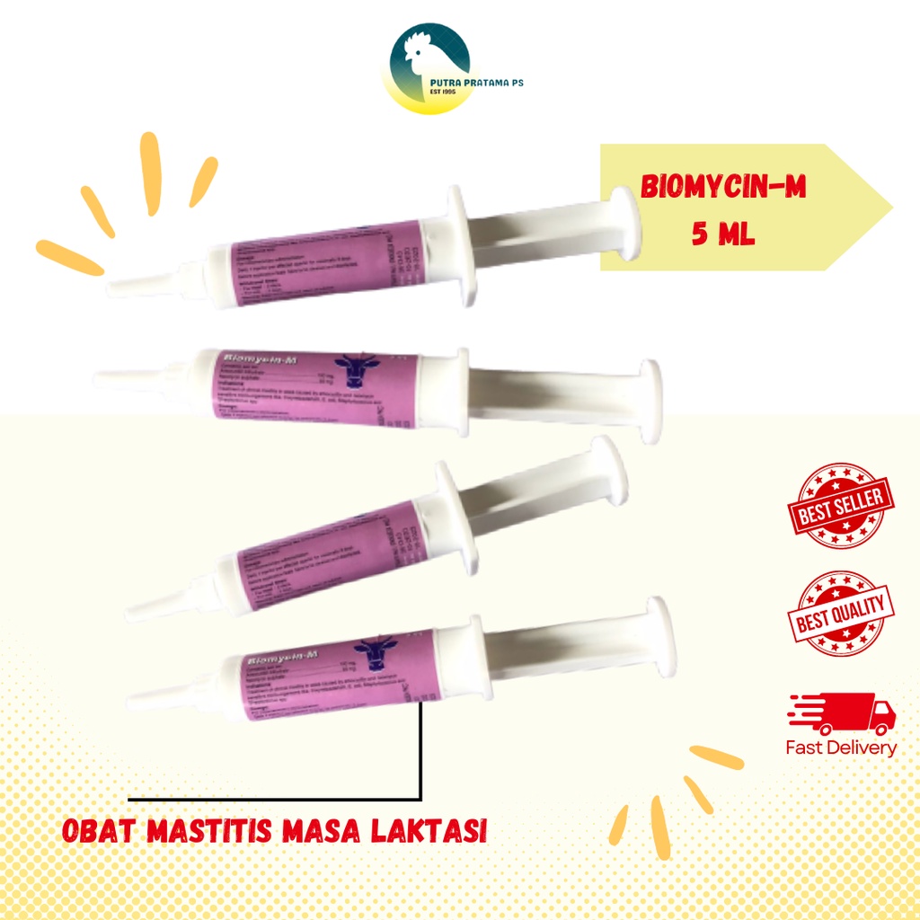 Jual BIOMYCIN-M 5 ML - HOLAND - OBAT MASTITIS MASA LAKTASI | Shopee ...