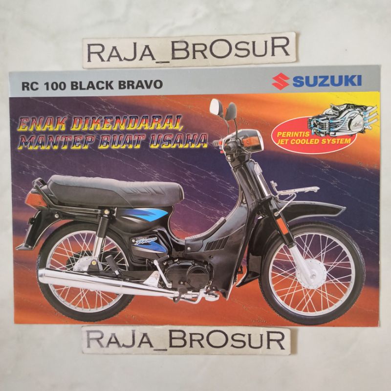 Jual Poster brosur katalog leaflet jadul lawas Suzuki RC 100 RC100 Black Bravo 1998-1999 ...