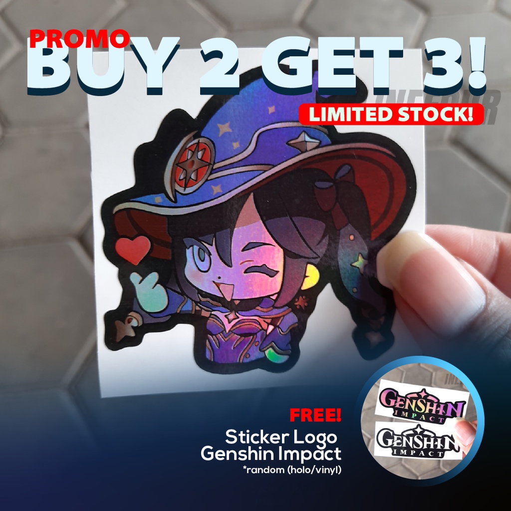 Jual Stiker Genshin Impact - Mona - Anime Sticker Hologram Wibu Jepang ...