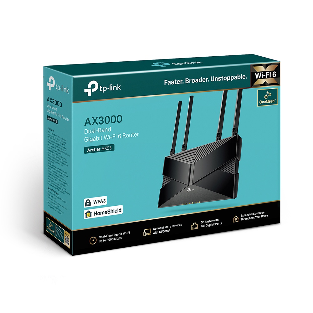 Jual TP-Link Archer AX53 AX73 AX3000 WiFi 6 Router Dual Band Gigabit ...