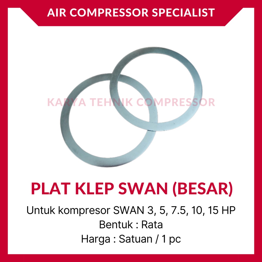 Jual Plat Klep / Valve Plate Besar Kompresor Udara SWAN 3 HP 5 HP 7.5 ...