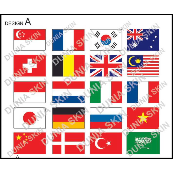 Jual Travel Label / Sticker Koper Rimowa Design Bendera Negara / Flag ...