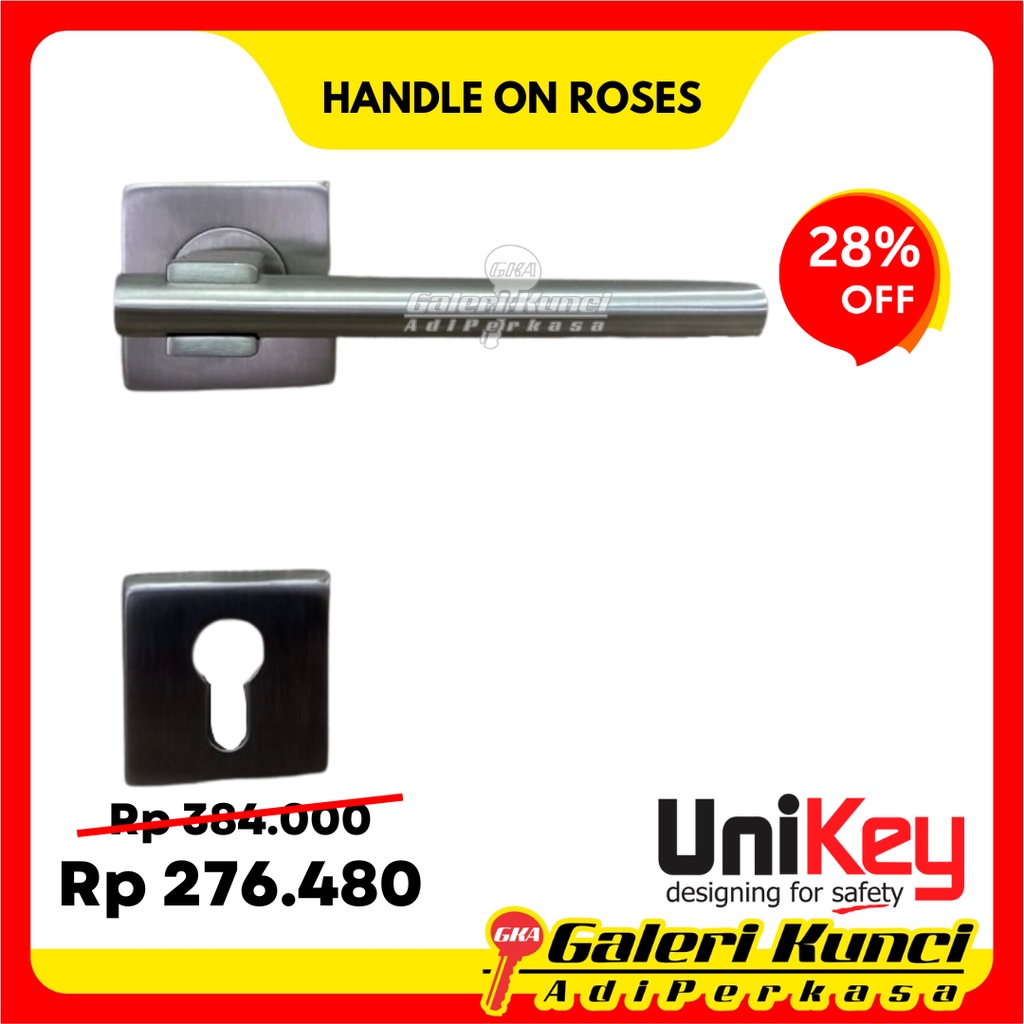 Jual Handle Pintu UNIKEY UK 016.56 SQ SSS Gagang Pintu Kayu Kunci Pisah ...