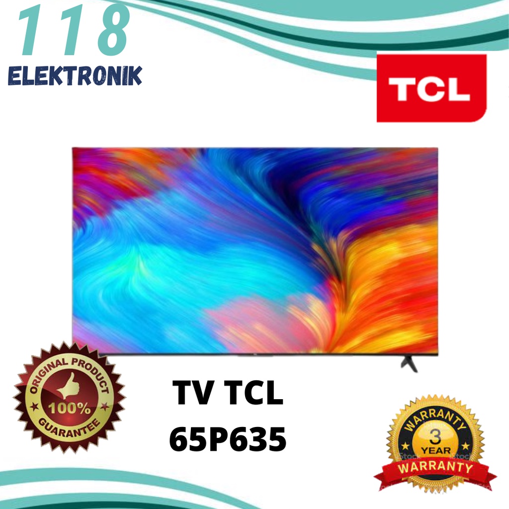 Jual LED TV TCL 65P635 GOOGLE ANDROID SMART TV UHD 4K 65 inch P635 ...
