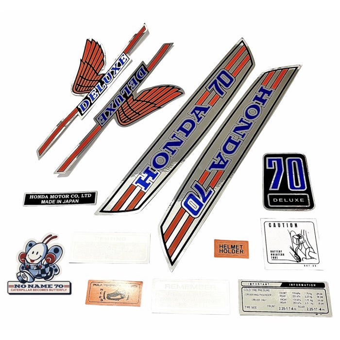 Jual Striping sticker body honda c70 garis 2 orange | Shopee Indonesia