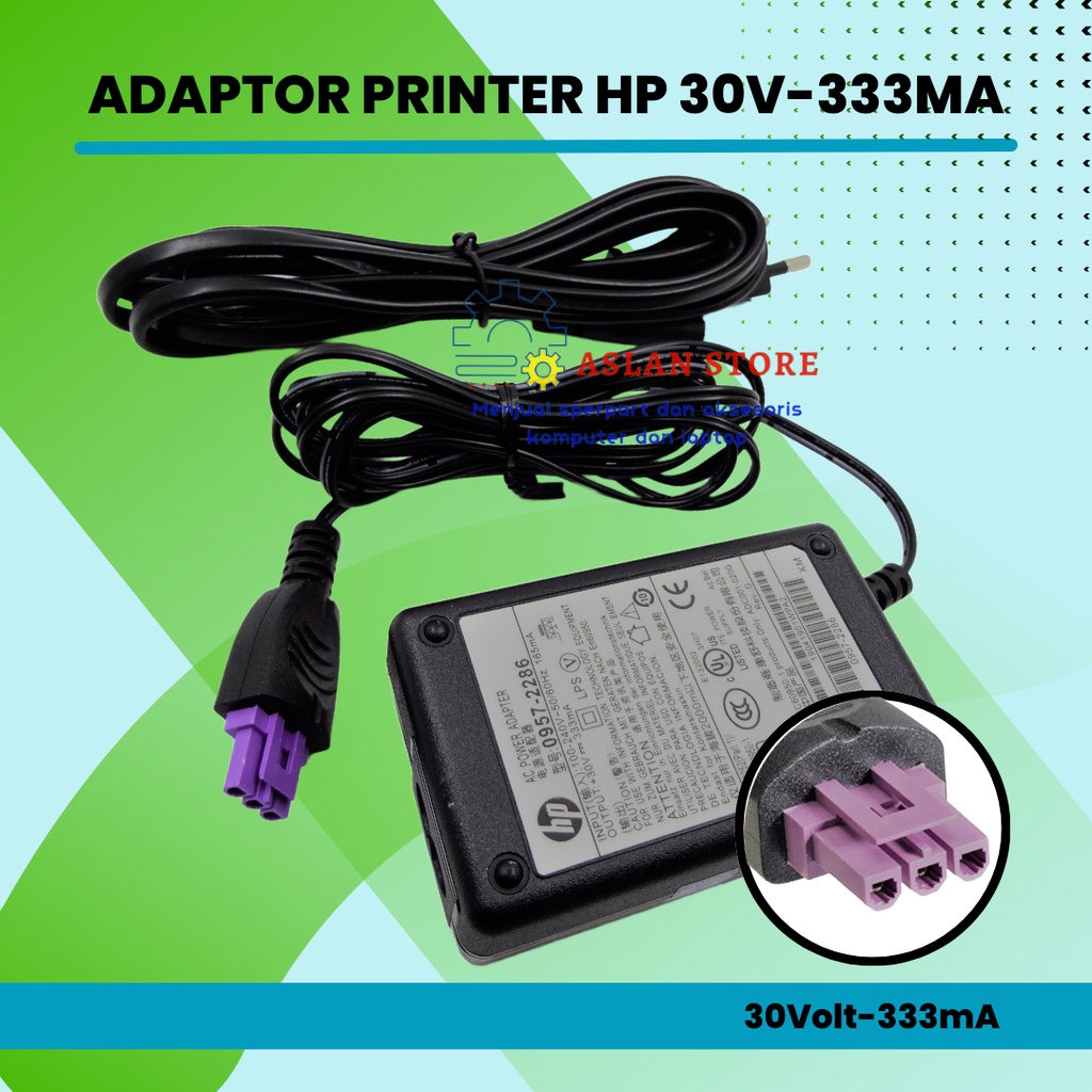 Jual Adaptor Printer HP Deskjet HP 30V-333mAH 1000 1050 2050 2060 ...