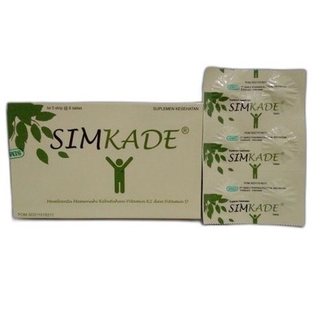Jual SIMKADE BOX 30 TABLET OBAT MULTIVITAMIN VITAMIN K2 DAN D3 ...