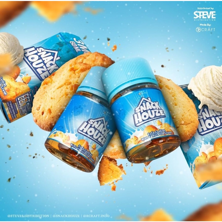 Jual Snack Houze Soft Cookies Vanilla Ice Cream 60ML by Rcraft | Shopee ...