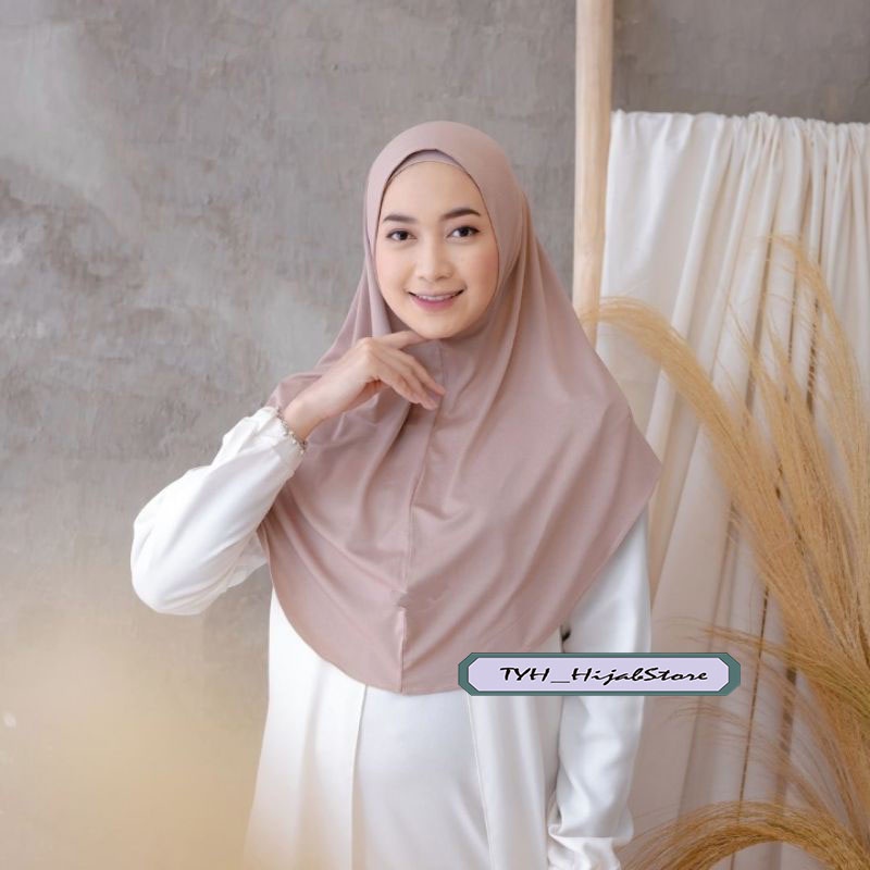 Jual Jilbab Bergo Hamidah Malay NON PET | Khimar Daisy Instan Bergo Malay Jersey | Shopee Indonesia