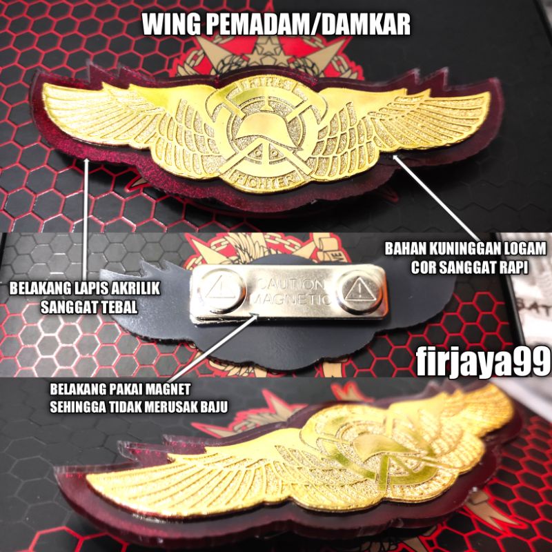 Jual wing pemadam akrilik terbaru ecklusive/wing pemdam terbaru/wing ...
