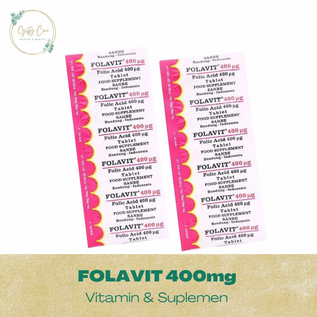 Jual FOLAVIT 400mg 1 Strip Isi 10 Tablet | Shopee Indonesia