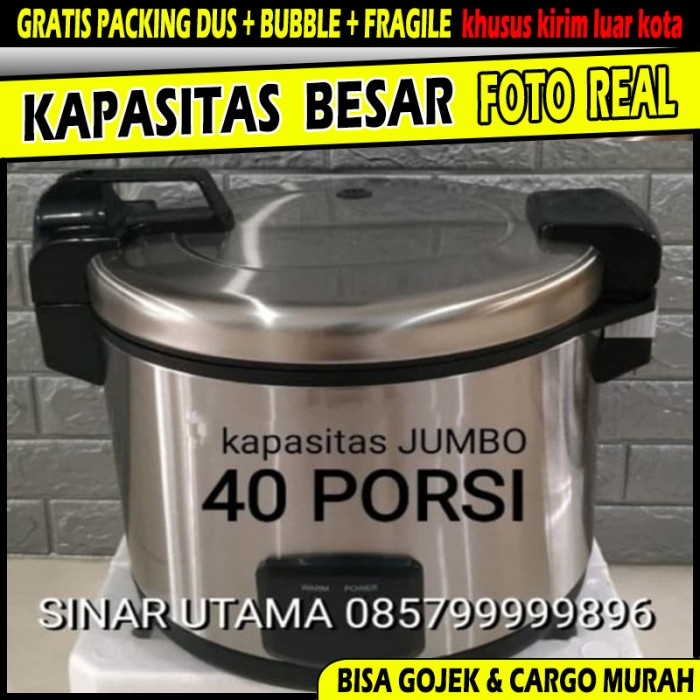 Jual MAGIC COM JUMBO 40 PORSI 20 LITER Besar Rice Cooker JAR Nasi ...