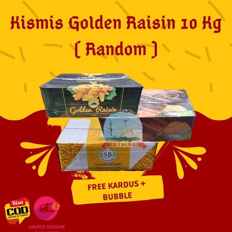 Jual KISMIS GOLDEN RAISIN 10 Kg KHUSUS GOJEK GRAB / KISMIS ARAB ...