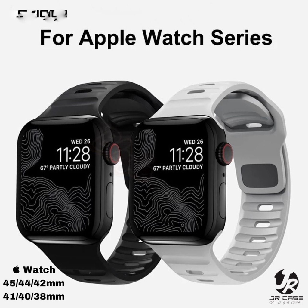 Jual JRCASE Premium Tali Strap Apple Watch Spige Rubber ULTRA 49mm 45mm ...