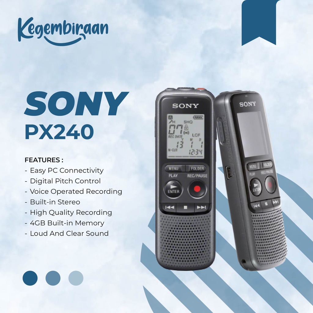 Jual Digital Voice Recorder SONY ICD PX240 original | Shopee Indonesia